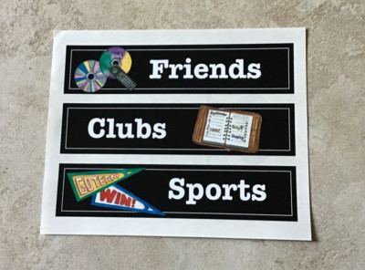 VINTAGE Creative Memories Stickers SCHOOL TITLES FRIENDS CLUBS SPORTS ...