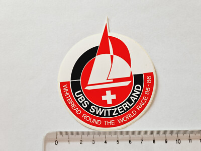 Ubs Switzerland World Race 1985-1986 Autocollant Timbre Autocollant ...
