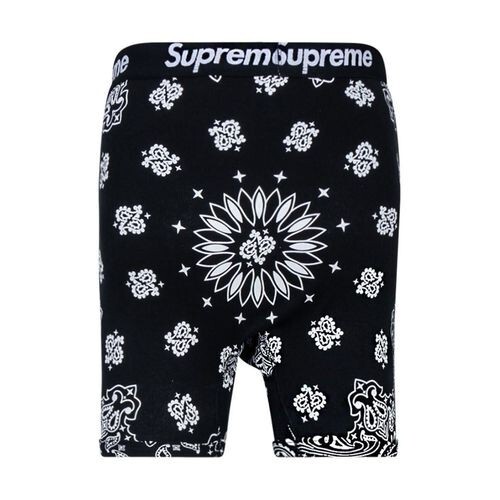 NEW SUPREME x Hanes Bandana Boxer Briefs (2 Pack) Paisley Black XL FW22 ...