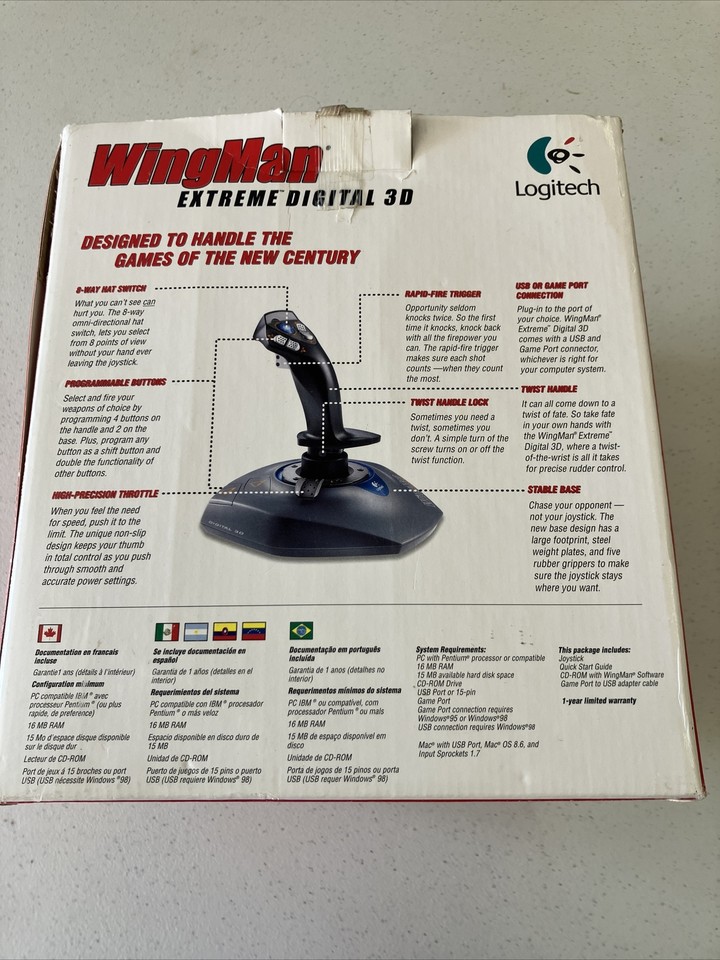 Logitech WingMan Extreme Digital 3D (963193-0403) Video Games ...