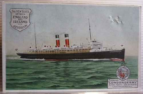 SS16 - 04 - Postcard - Midland Railway - SS Londonderry - Official ...
