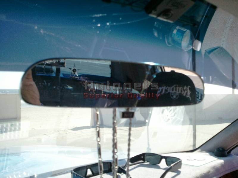 Chrome Rear View Interior Mirror Hot Street Rod Day/Night Switch Chevy ...