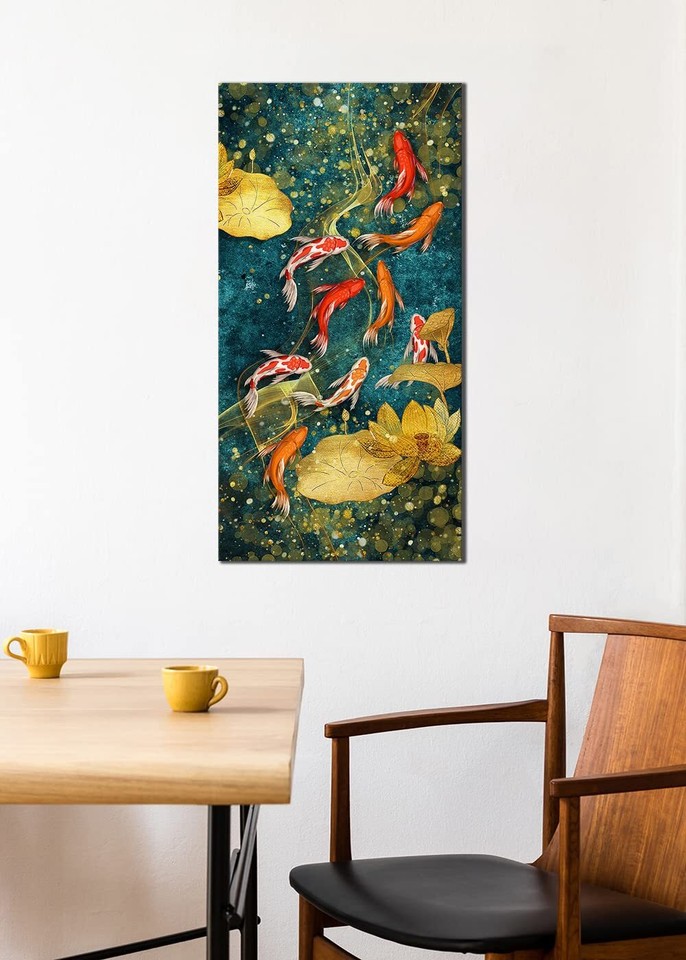 Aesthetic Wall Art 9 Koi Fish Wall Art Lucky Koi Wall Poster Lotus Koi ...
