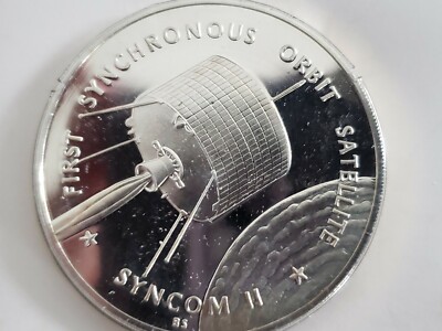 Sterling Silver Proof Coin Franklin Mint NASA Apollo Saturn Space Moon ...