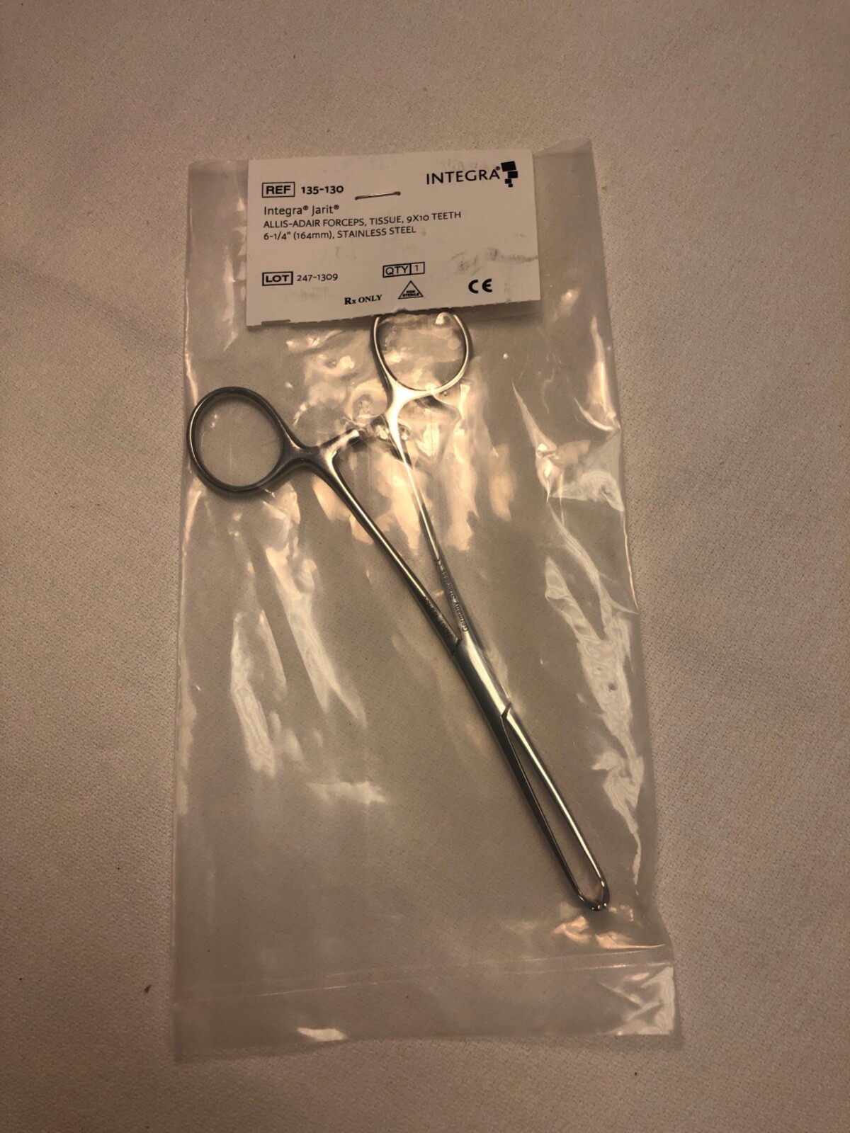 Jarit 135-130 Allis-adair Tissue Forceps With 9x10 Teeth for sale ...
