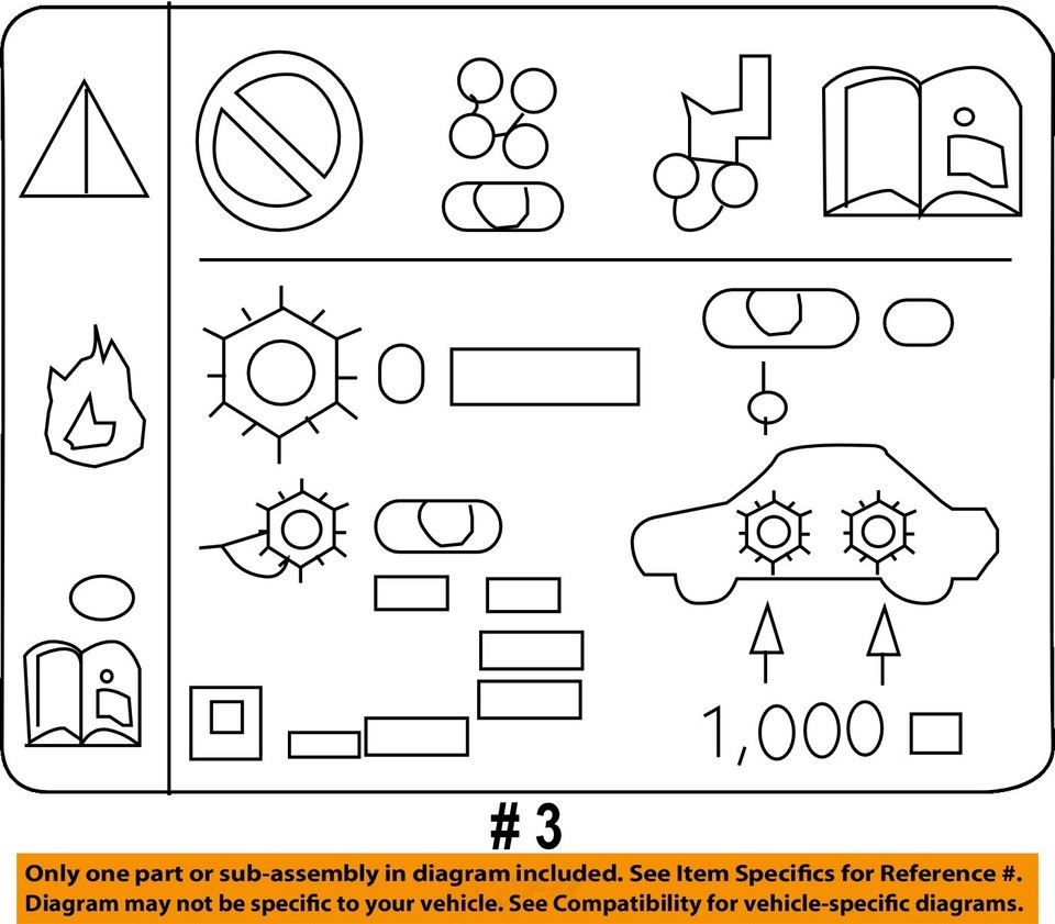 GM OEM 17-22 Acadia,Blazer,XT5 Information Labels Labels-Ac Label ...