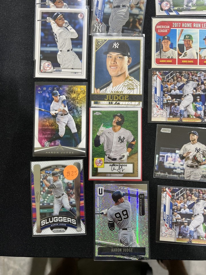 Massive Aaron Judge Baseball Card Lot of 91 Cards Yankees Topps Chrome ...