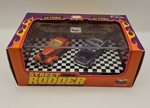 1998 Hot Wheels Collectibles Street Rodder 2 Car Set ‘34 and ‘47 Ford ...