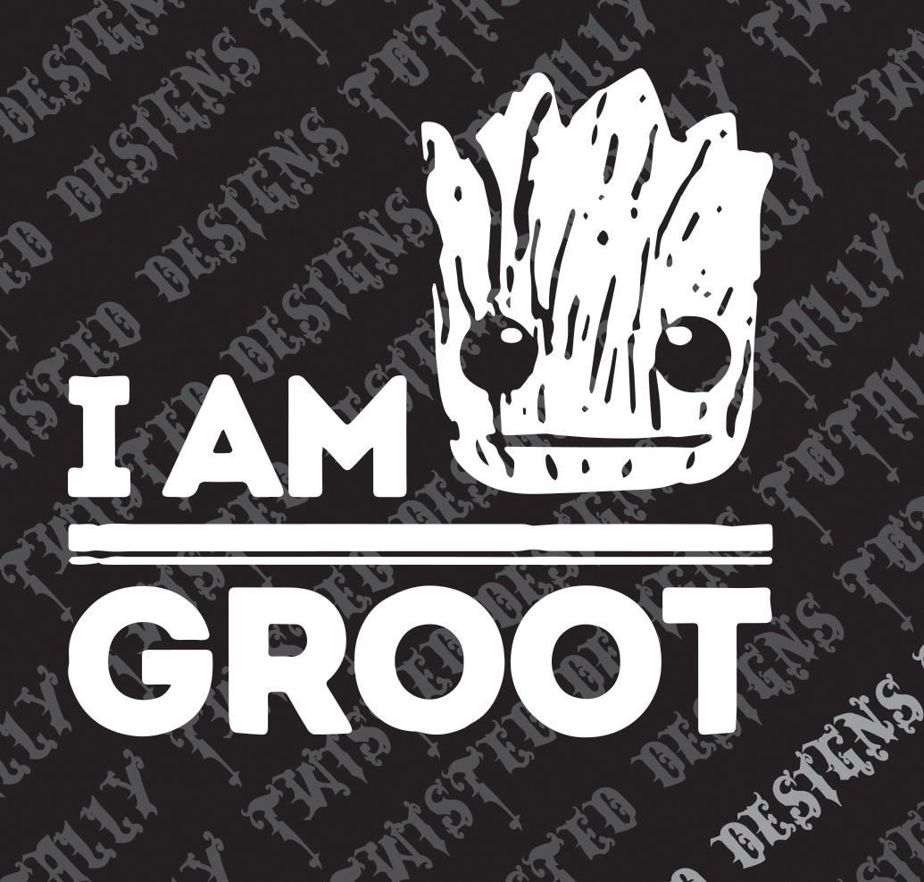 Groot Vinyl Decal Baby Groot Peeking Car Decal