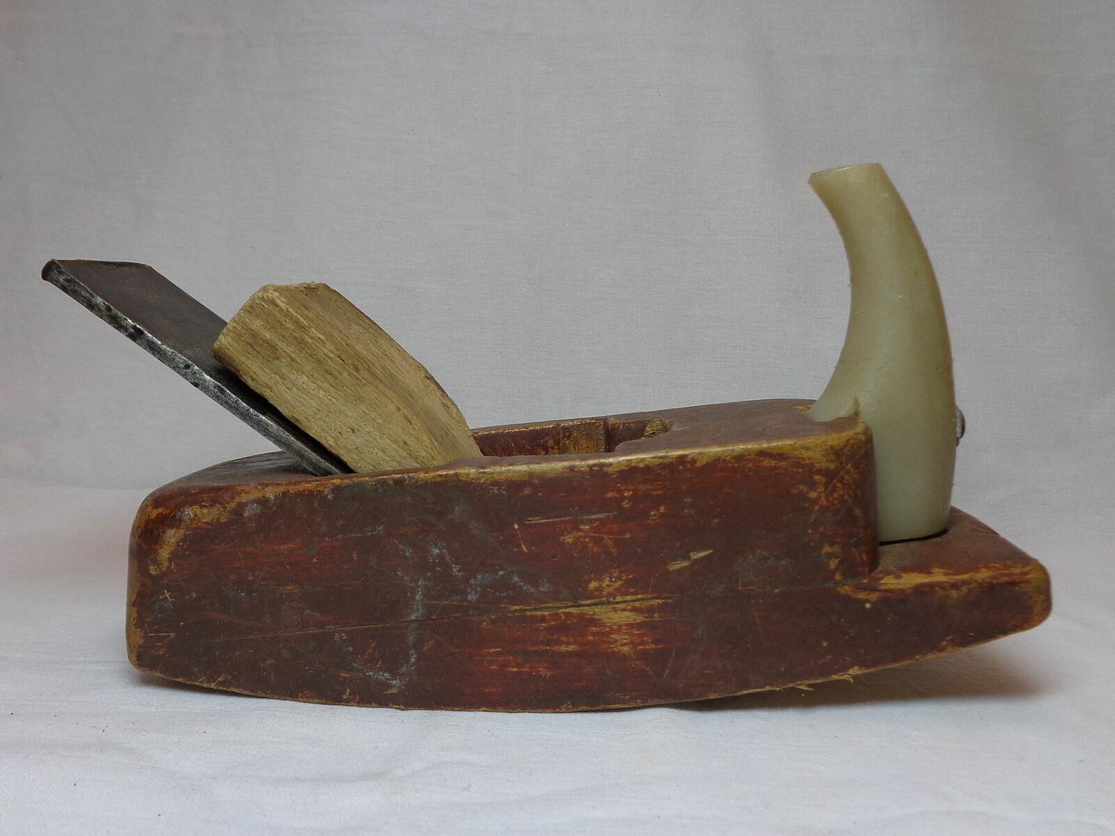 Vtg 1951 Round Wood Barrel Hand Plane Russian Soviet Iron Smooth ...