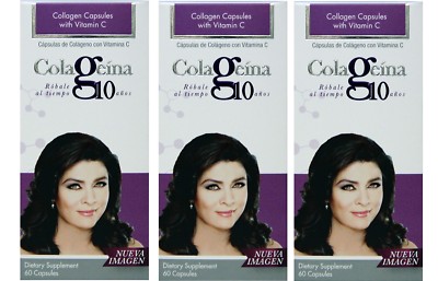 3 BOTTLES COLAGEINA 10 CAPS, Colageina10.Colageno hidrolizado,collagen ...