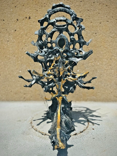 25" Totem Sculpture – IN-D’RAVUL, Abstract Brutalist Art, One of a Kind ...