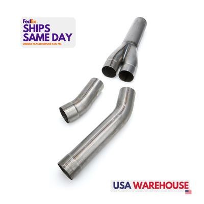 Beyea Headers IDMCO-EXT, Kit Natural Steel Cross Over Y-Pipe Kit W/ 2 ...