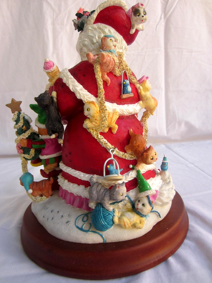 The Danbury Mint Mrs Santa Claws by Bill Bell Christmas Holiday Cat ...