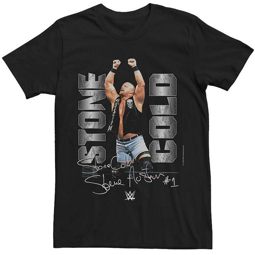 Men's WWE Stone Cold Signature Poster T-Shirt | eBay