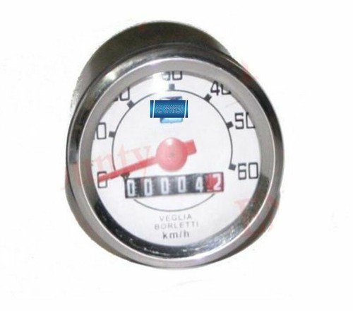 For Vespa Blue Logo 60 Kph White Face Speedometer Speedo Vespa V50 V90 ...