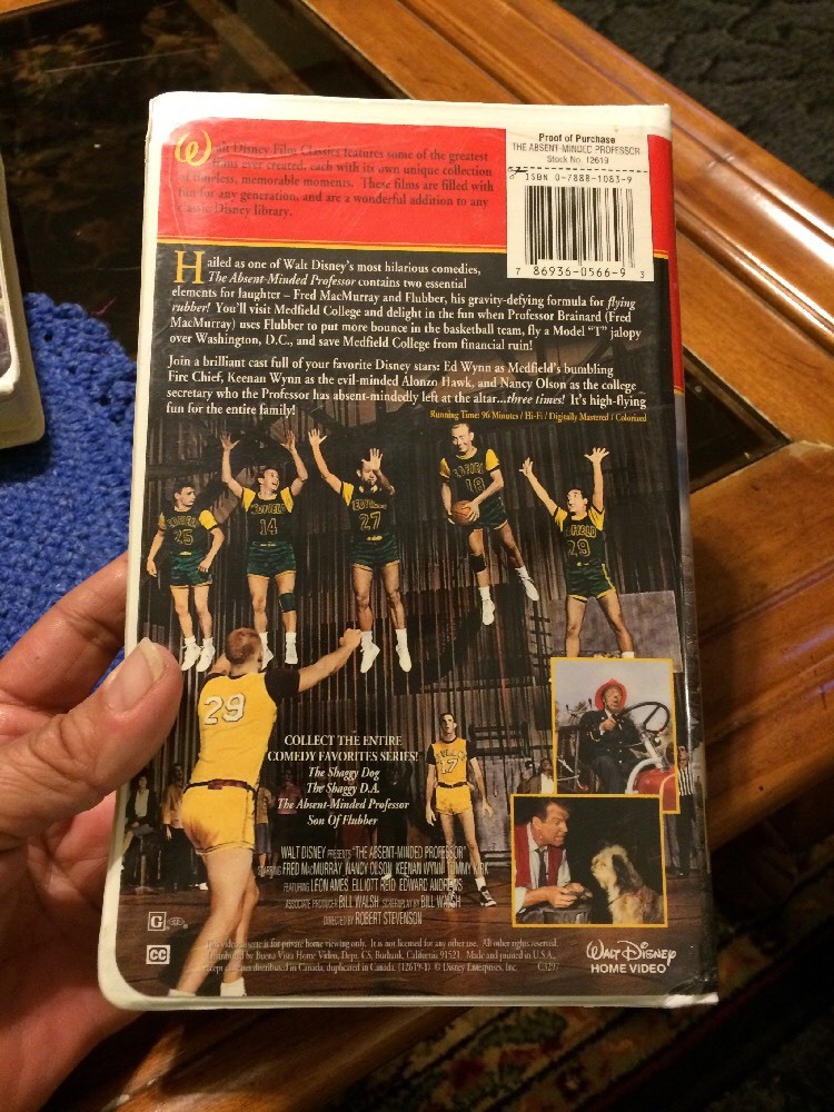 The Absent-Minded Professor (VHS, 1997, Clam Shell; Colorized; Comedy ...