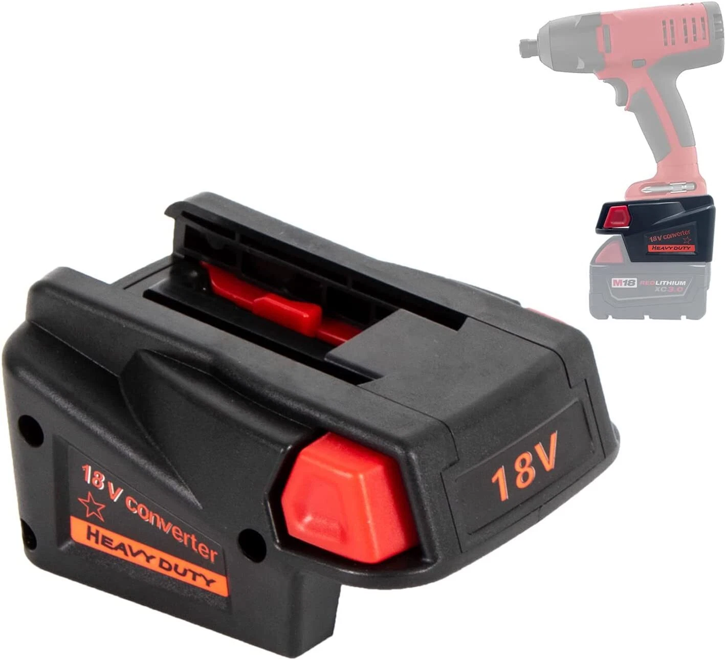 M18 V18 Adapter Converter for Milwaukee M18 18V Battery to Milwaukee ...