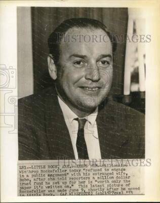 1953 Press Photo Millionaire Winthrop Rockefeller in Little Rock ...
