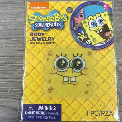 SpongeBob SquarePants Stick On Tattoo Costume Cosplay Body Jewelry Art ...