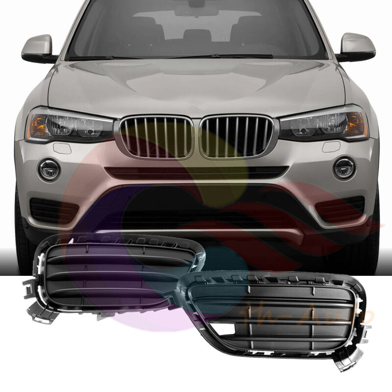 1 Pair Front Bumper Outer Closed Grille Cover For BMW F25 X3 2015-2017 ...