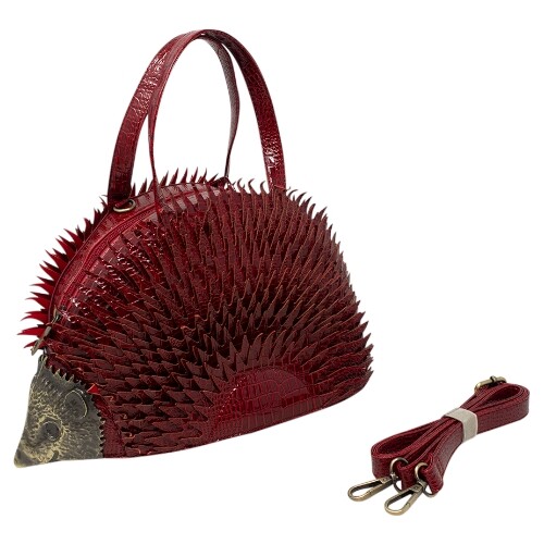 Ladies Croc Effect 3d Hedgehog Shaped Hand Bag Women Spacious Fashion ...
