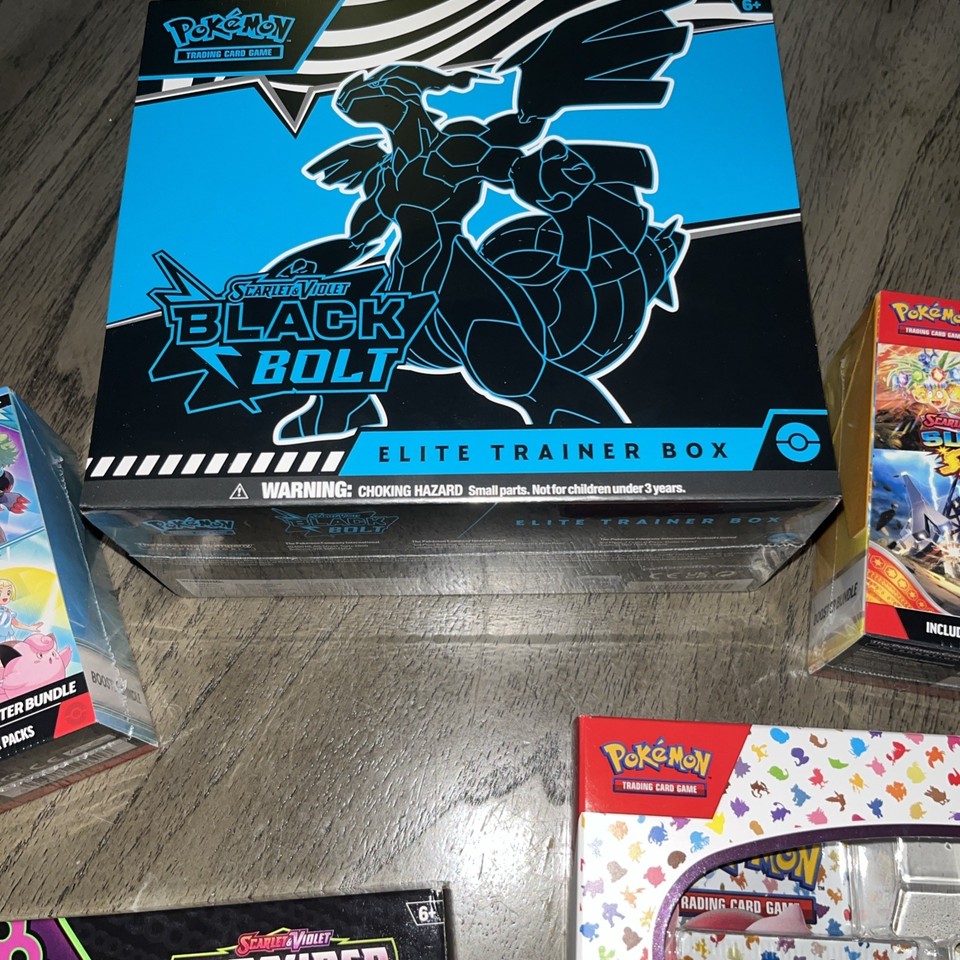 Pokemon TCG Black Bolt Etb Surging Bundle + Jt Bun + 151 Box And ...