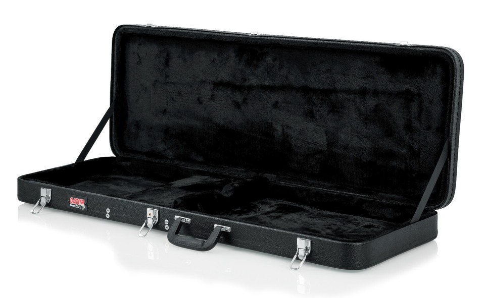 Gator Cases Hard-Shell Wood Case for Wide Body Electric Guitars; Fits ...