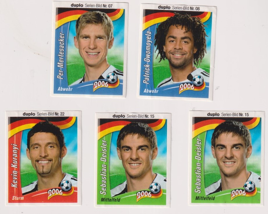 5 x Ferrero Hanuta Duplo Sticker Aufkleber - WM 2006 Fußball ...