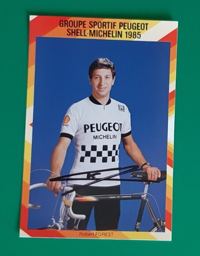 CYCLISME carte cycliste ROBERT FOREST équipe PEUGEOT SHELL MICHELIN ...