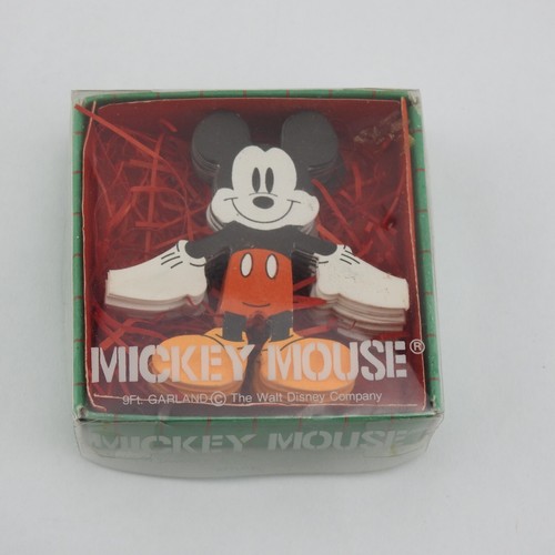 Vintage Disney Mickey Mouse Paper Garland 9ft New Kirk Adler 3" Tall ...