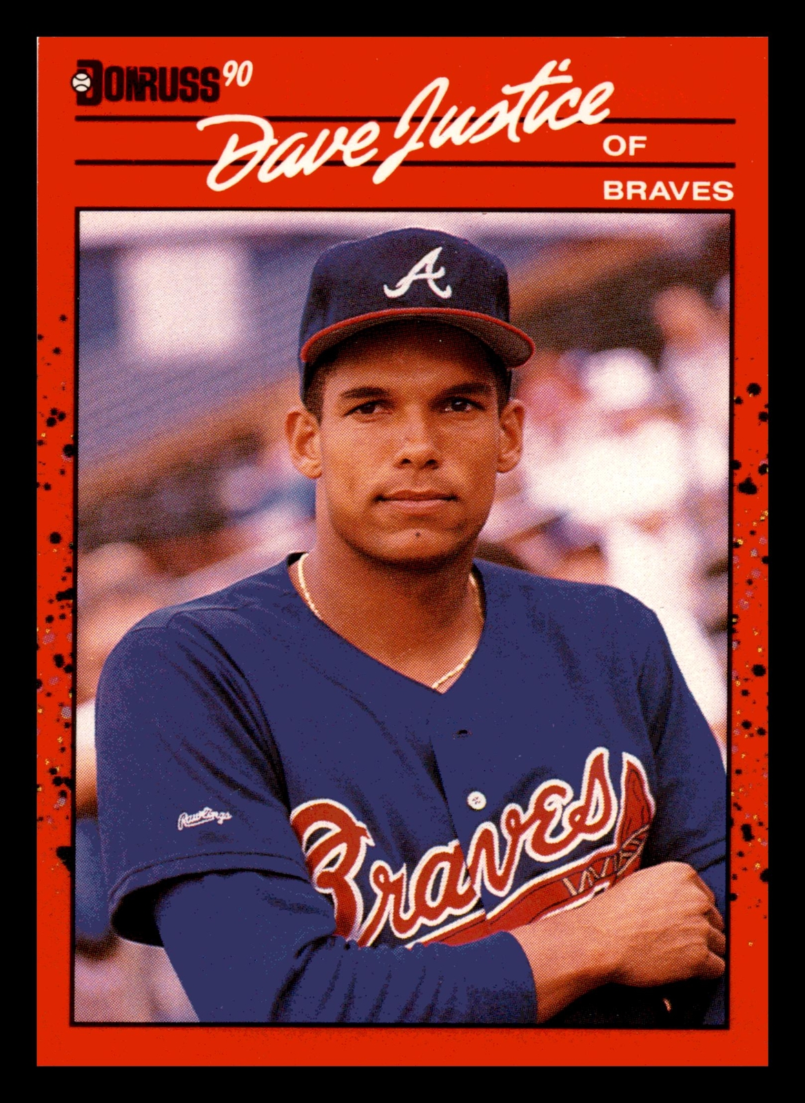 1990 Donruss Dave Justice Rookie #704a Atlanta Braves NM-MINT | eBay