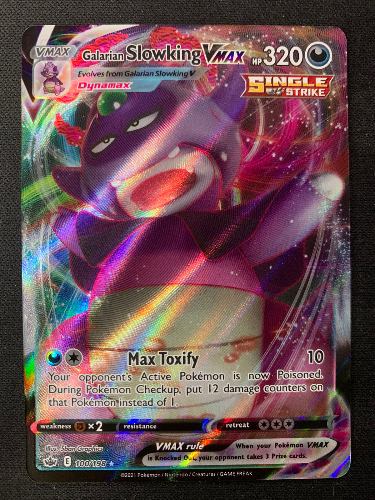 Galarian Slowking VMAX Ultra Rare - 100/198 Chilling Reign - Pokemon ...