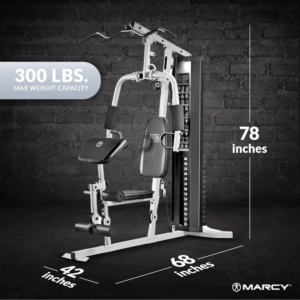 Dual-Functioning Upper and Lower Body 150-Pound Stack Home Gym Workout ...