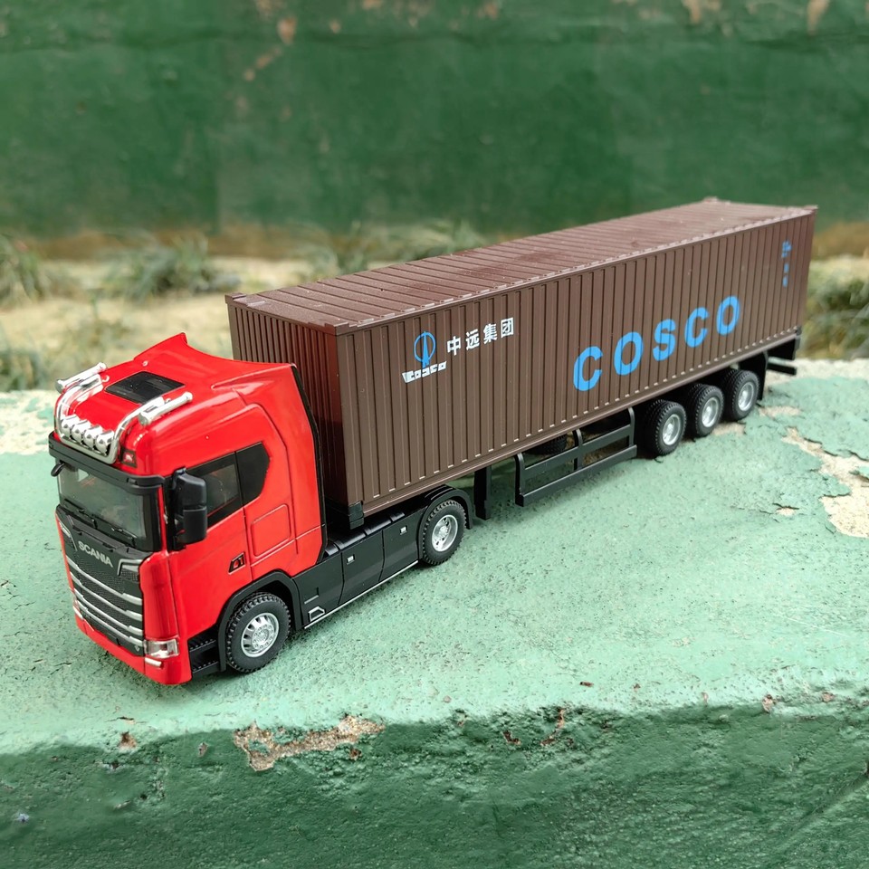 1:50 Alloy Diecast Large Truck Model Car Toy Simulation Container Toy ...