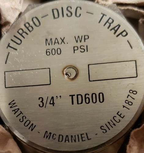 Watson McDaniel TD600 600 psi Steam Trap for sale online | eBay