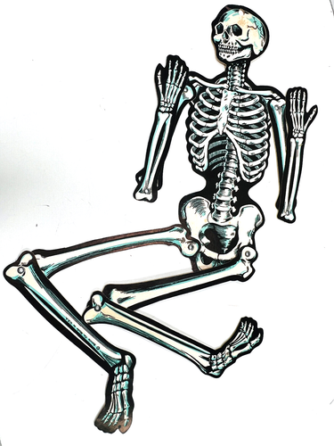 vtg 1970's Beistle Halloween Skeleton decor jointed skull | eBay Australia