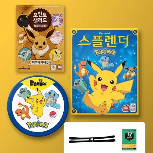 Splendor Pokemon + Point Salad Eevee + Dobble + Sleeve Board Game ...