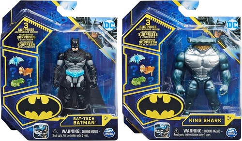 BAT TECH BATMAN vs KING SHARK Action Figure set DC Comic Superman ...