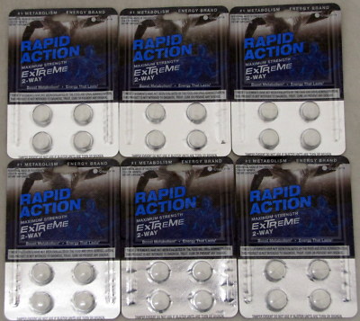 Rapid Action Extreme 2 Way Lasting Energy Boost Metabolism 6 packs 24 ...