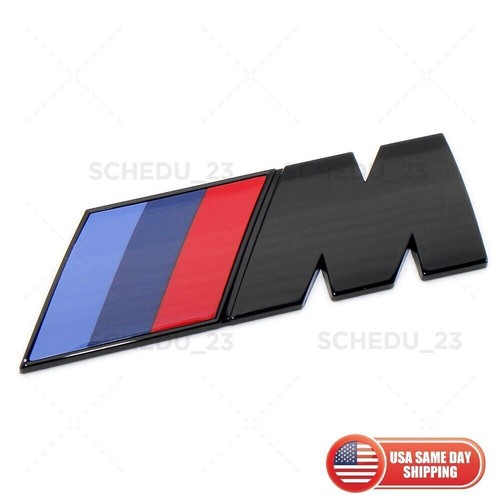 Gloss Black M Power Emblem Badge Car Rear Trunk Decoration Refit ABS ...