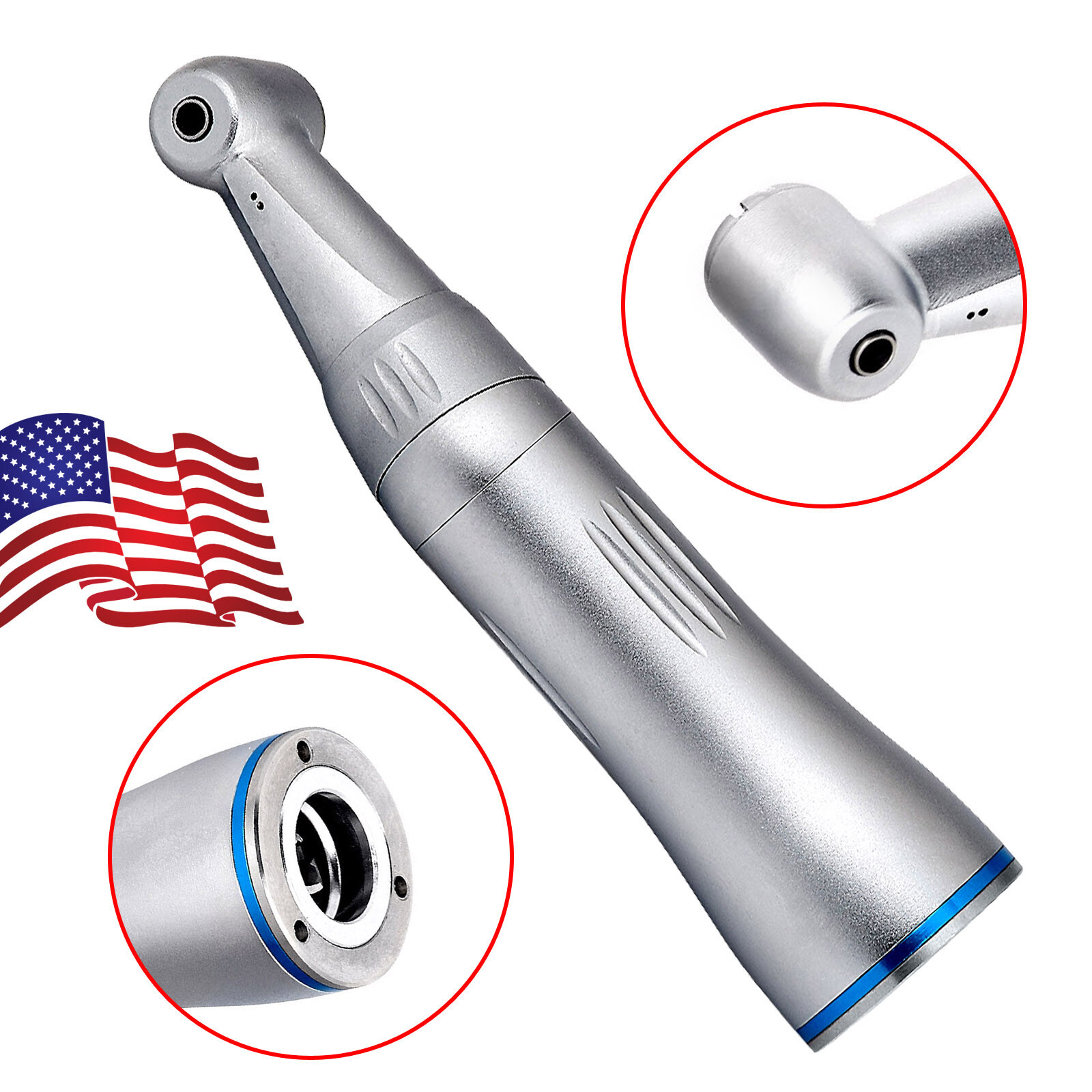 NSK Style Dental Low Slow Speed Handpiece Push Contra Angle Air Motor 4 ...