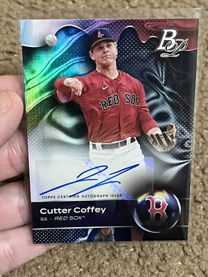 2023 Bowman Platinum Cutter Coffey Auto #TOP-76 Boston Red Sox Top ...