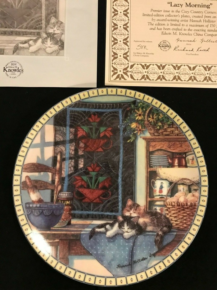 Lazy Morning Cozy Country Corners Hannah Hollister Ingmire Plate 1990 ...