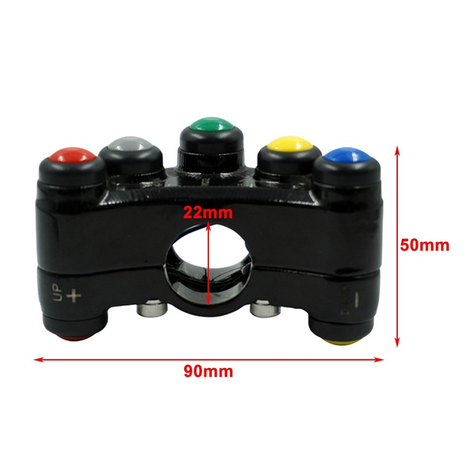 7/8" 22mm Motorcycle Switches Handlebar Control Switch Button ON OFF ...