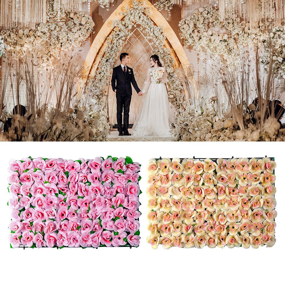 Artificial Flower Wall Home Garden For Wedding Yard Backdrop Decor ...