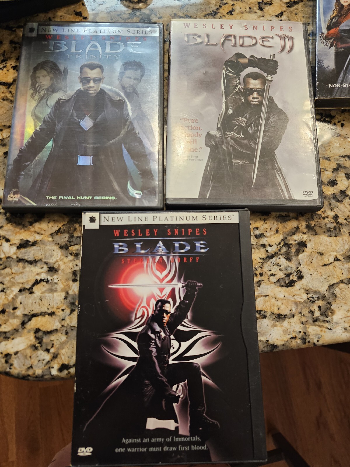( Lot of 3 ) Blade Movie Series Collection 1 2 3 Trilogy Wesley Snipes ...