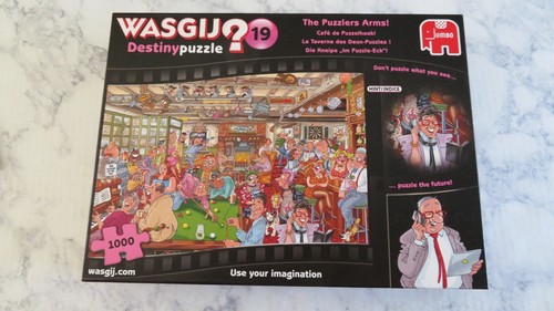Jumbo WASGIJ 1000 Piece Destiny Puzzle #19 The Puzzlers Arms! w Finish ...