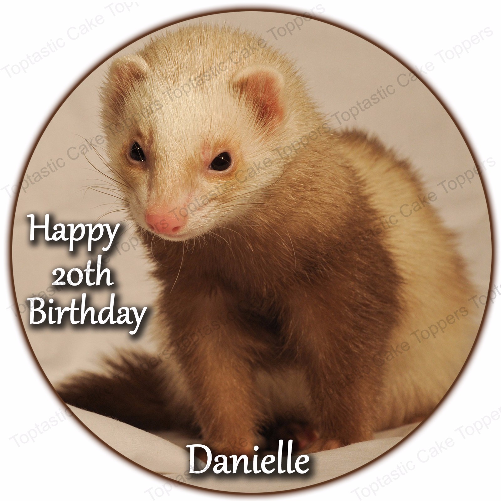 Personalised Ferret Edible Icing Birthday Party Cake Topper | eBay UK