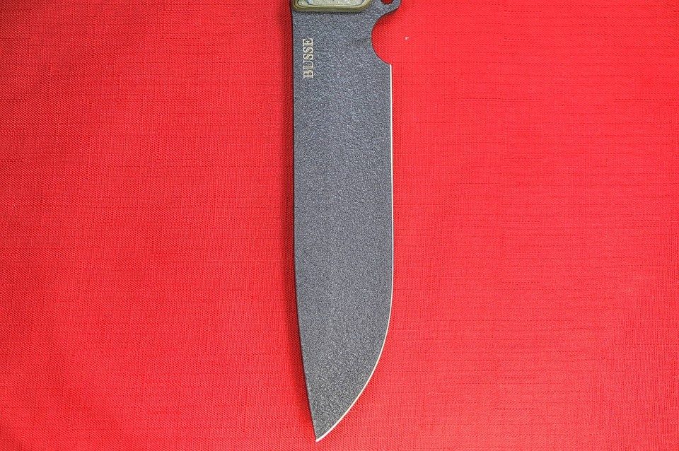 Busse 2nd Gen Steel Heart Ergo .255" Black Crinkle INFI Blade, Yellow ...